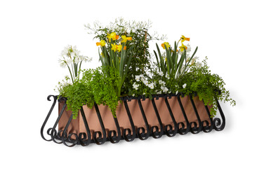 Powder Coated Steel European Window Box With Choice of Liners