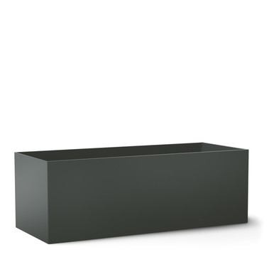 Modern Powder-Coated Steel Rectangular Planter Sizes 36"-72"