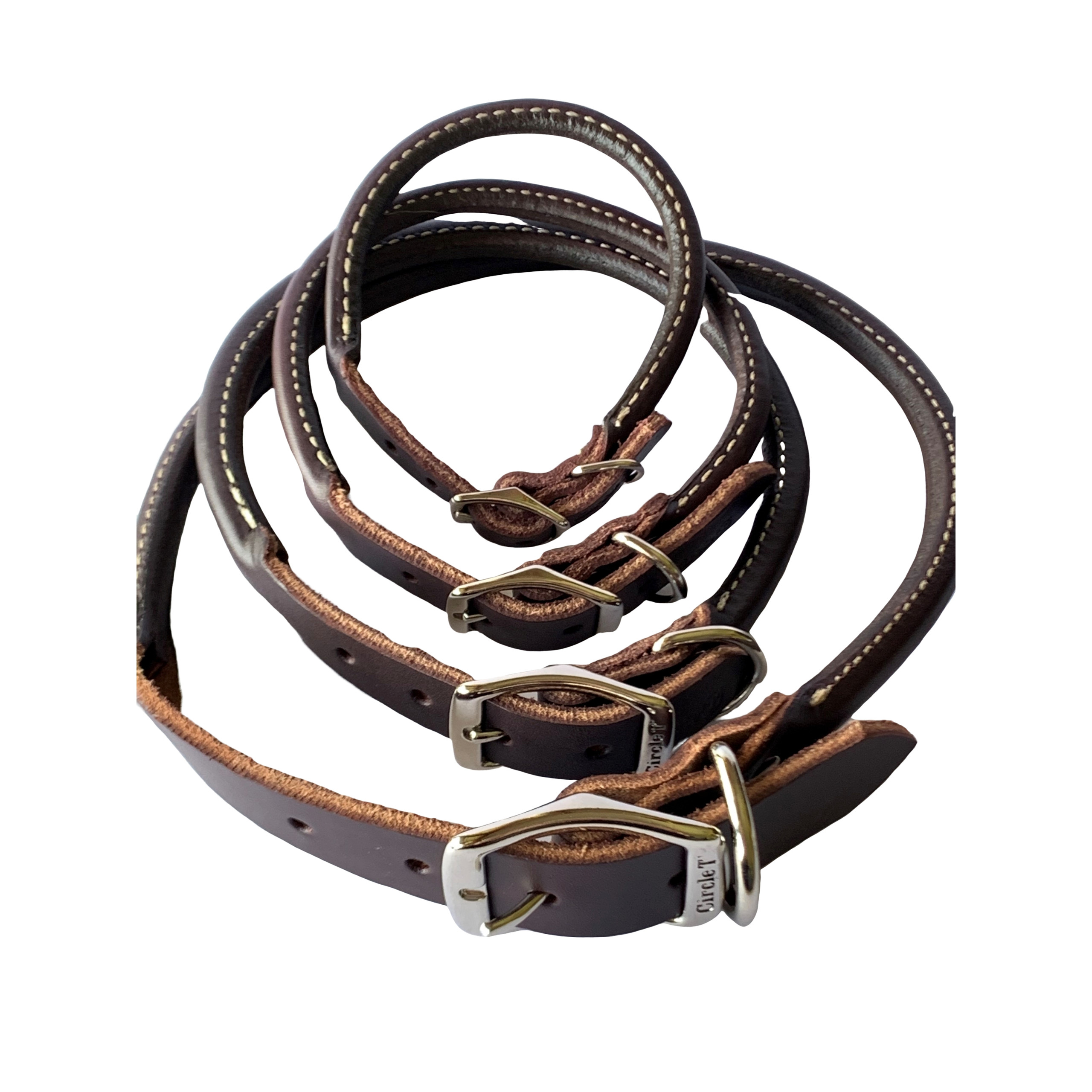 Rolled Leather Dog Collars - Snaffle-it Horse Supplies