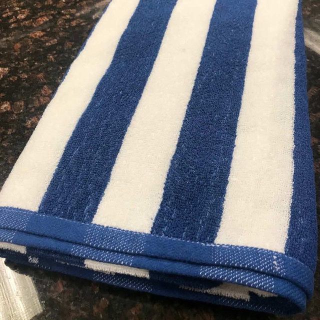 Oxford Tropical Stripe | Pool Towels | Palmetto Linen