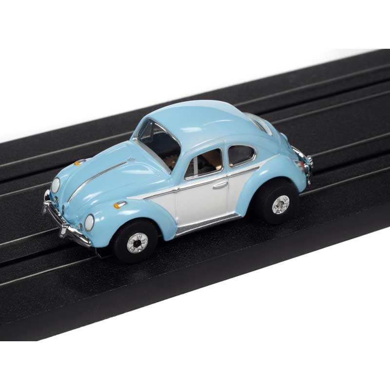 Auto World 1966 Volkswagen Beetle Blue/White Thunderjet HO Slot Car ...
