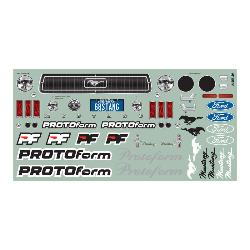 Pro-Line PROTOform 1968 Ford Mustang Clear Body