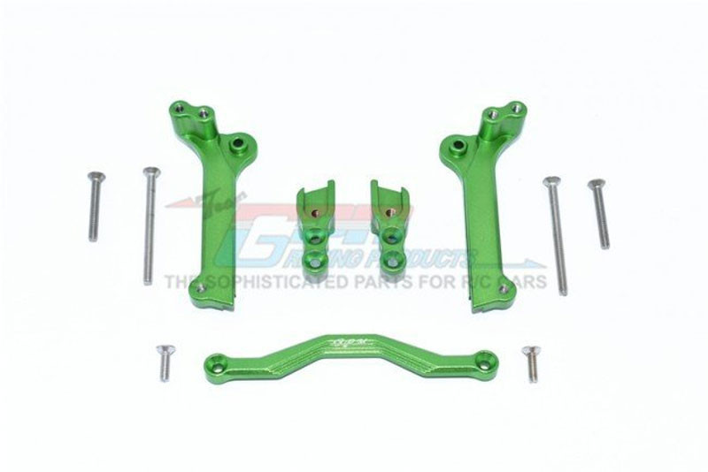 GPM Aluminum Front Shock Mount Set for Maxx (Green)