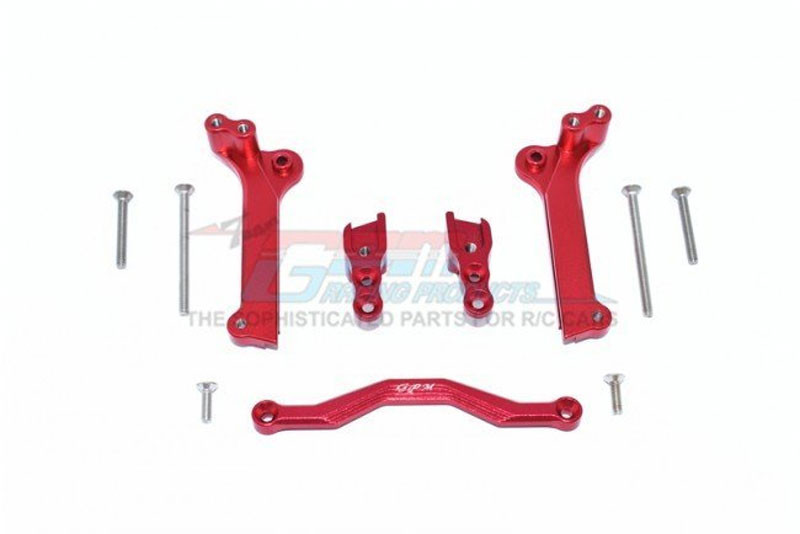 GPM Aluminum Front Shock Mount Set for Maxx (Red)