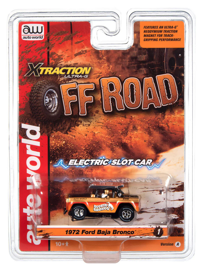 Auto World 1972 Ford Baja Bronco (Gold w/Orange Race Graphics) X ...