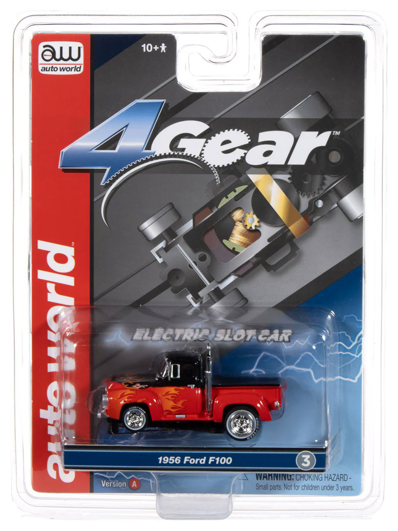 Auto World 1956 Ford F100 Pickup (Red) 4Gear HO Slot Car