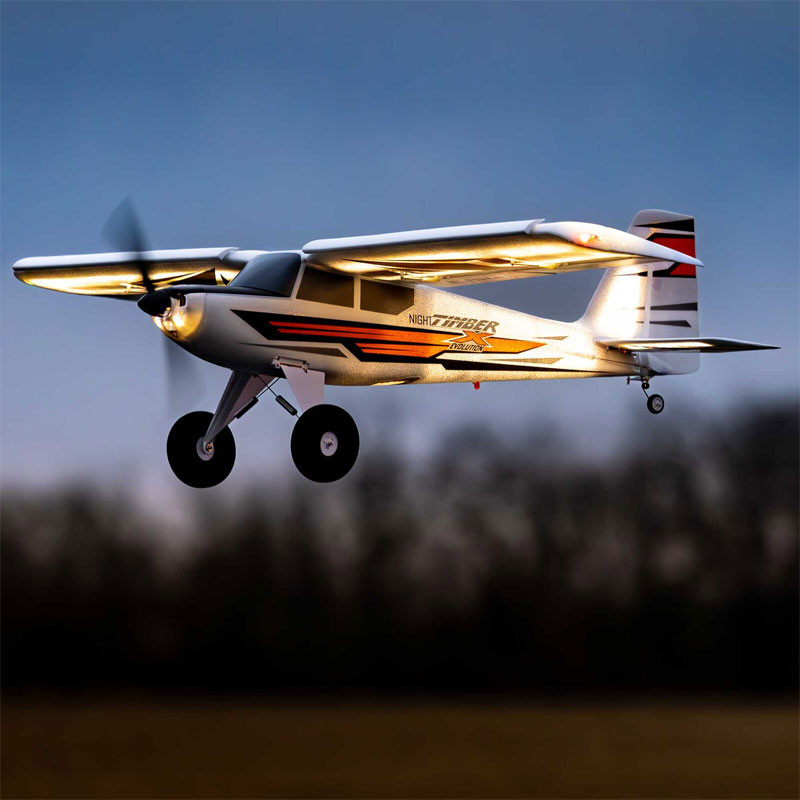 E-Flite Night Timber X Evolution 1.2m BNF Bind-N-Fly Basic RC Airplane ...