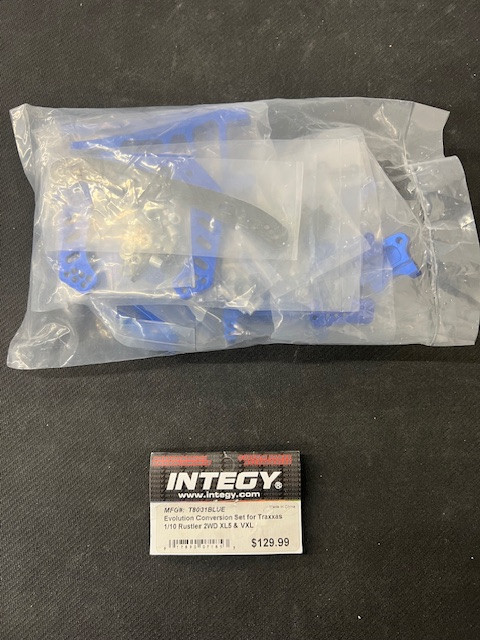 Integy Evo Conversion Set (Blue) for Traxxas Rustler XL-5 & VXL - OPEN ...
