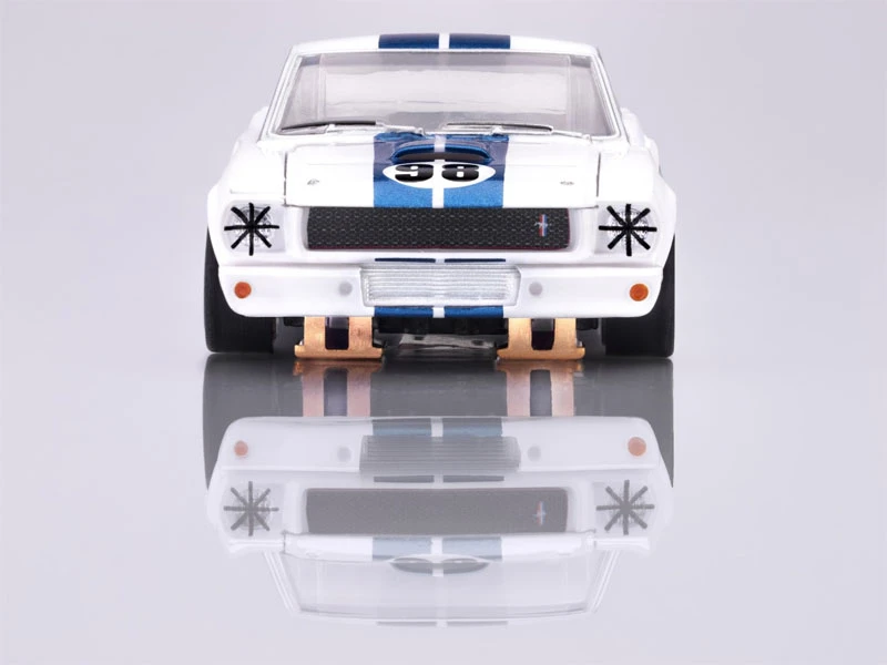 AFX 1965 Shelby Mustang GT350R Ken Miles White/Blue Mega G+ HO Slot Car