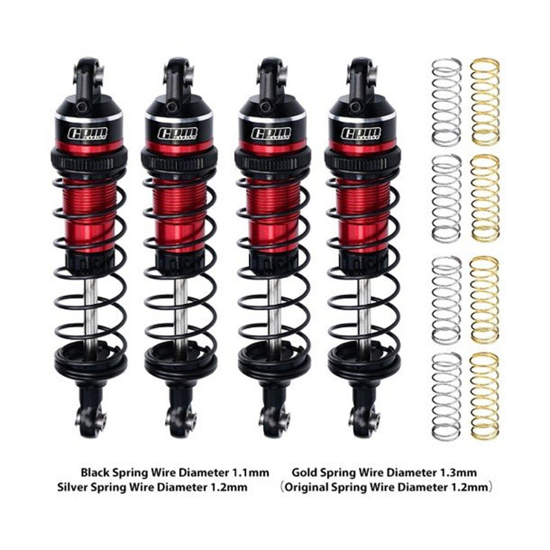 GPM Mini Maxx Red Alloy Front And Rear Adjustable Spring Shock (87MM)