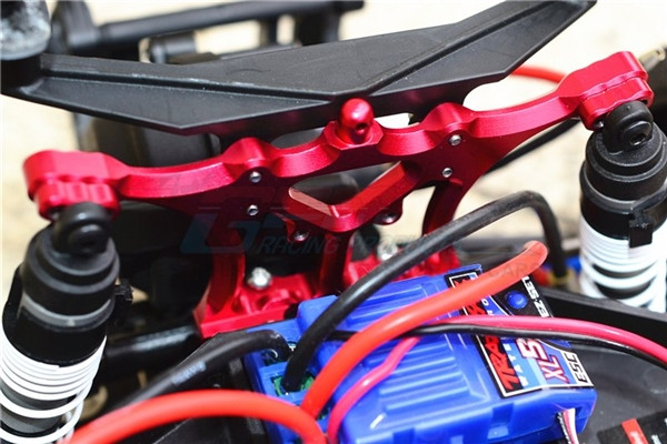 GPM Gunmetal Aluminum Rear Shock Tower for 2WD Stampede Rustler Slash