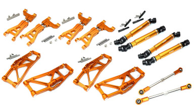 Integy (Orange) Billet Machined Suspension Conversion Set: Maxx w/ WideMAXX