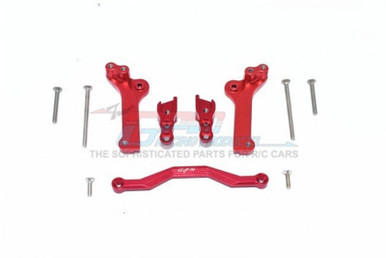 GPM Aluminum Rear Shock Mount Set for Maxx (Red)