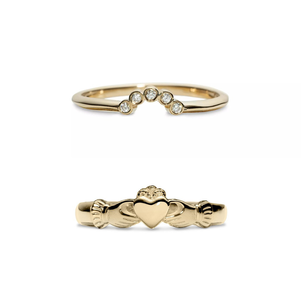 Enibas 9K Gold Half Moon Ring | Kilkenny Design