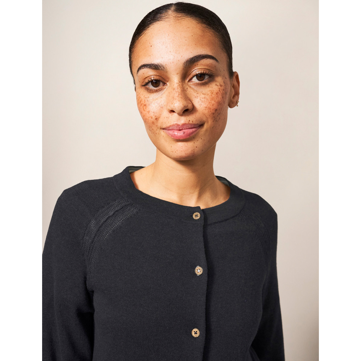 White Stuff Lulu Crew Neck Cardigan Dark Navy | Kilkenny Design