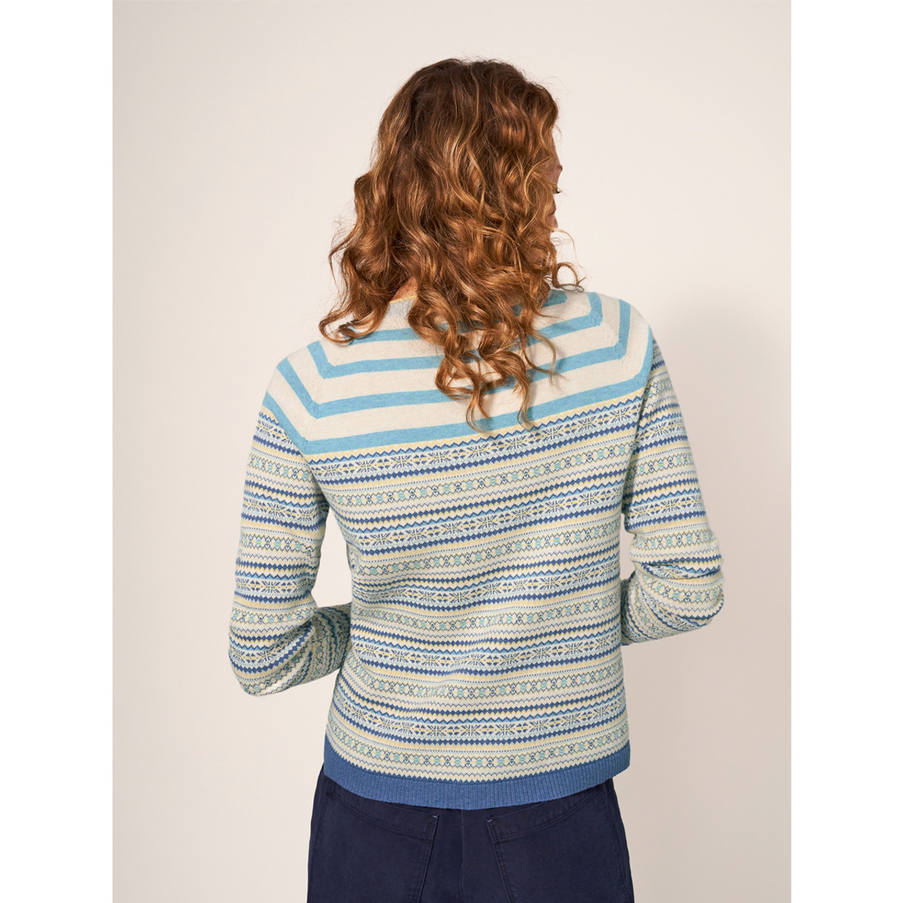 White Stuff Lulu Stripe Cardigan Teal Multi Kilkenny Design
