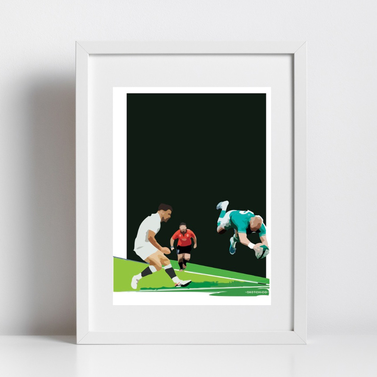 Sketchico "The Perfect Try" Rugby Print | Kilkenny Design