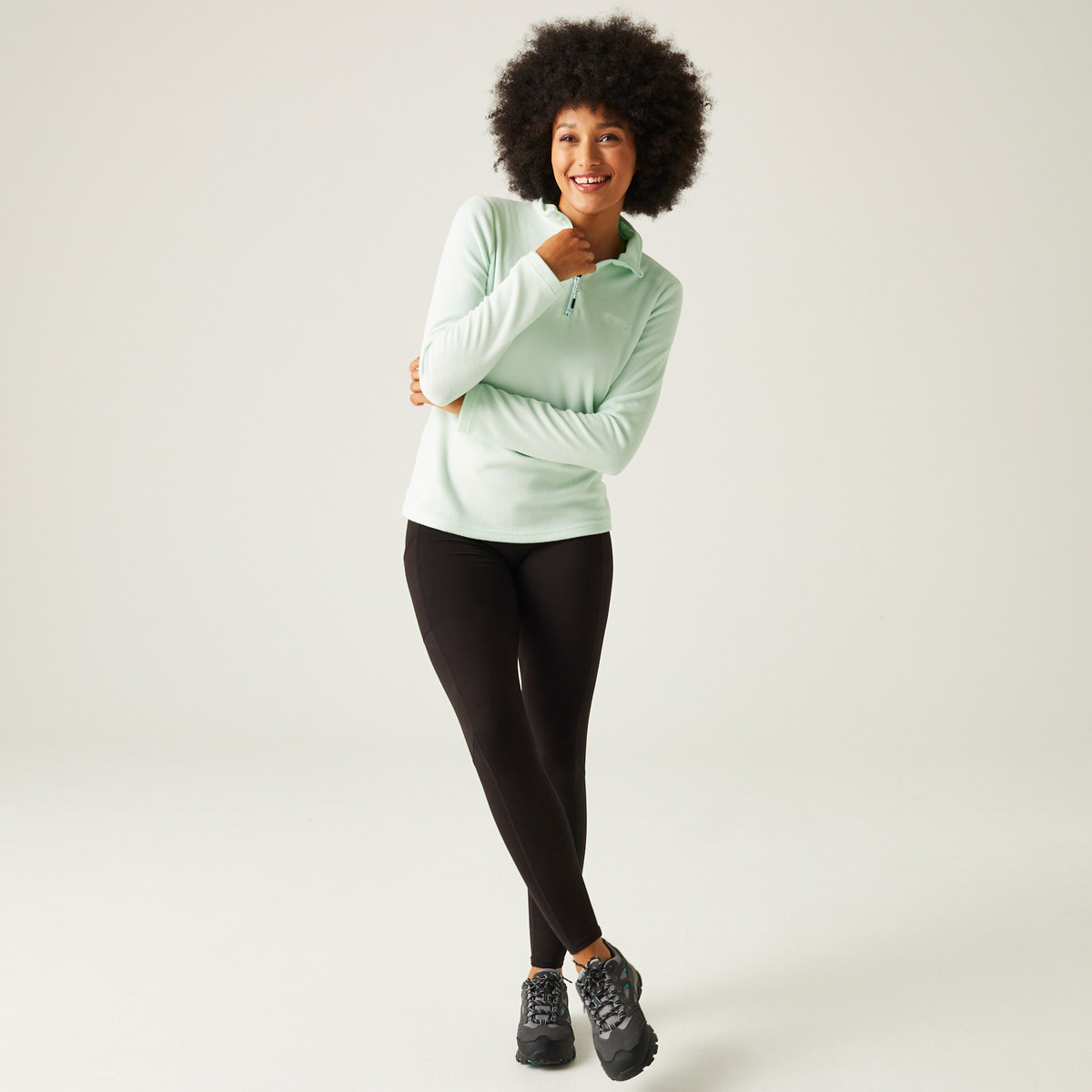 Sweethart Lightweight Half-Zip Fleece Bleached Aqua | Kilkenny Design