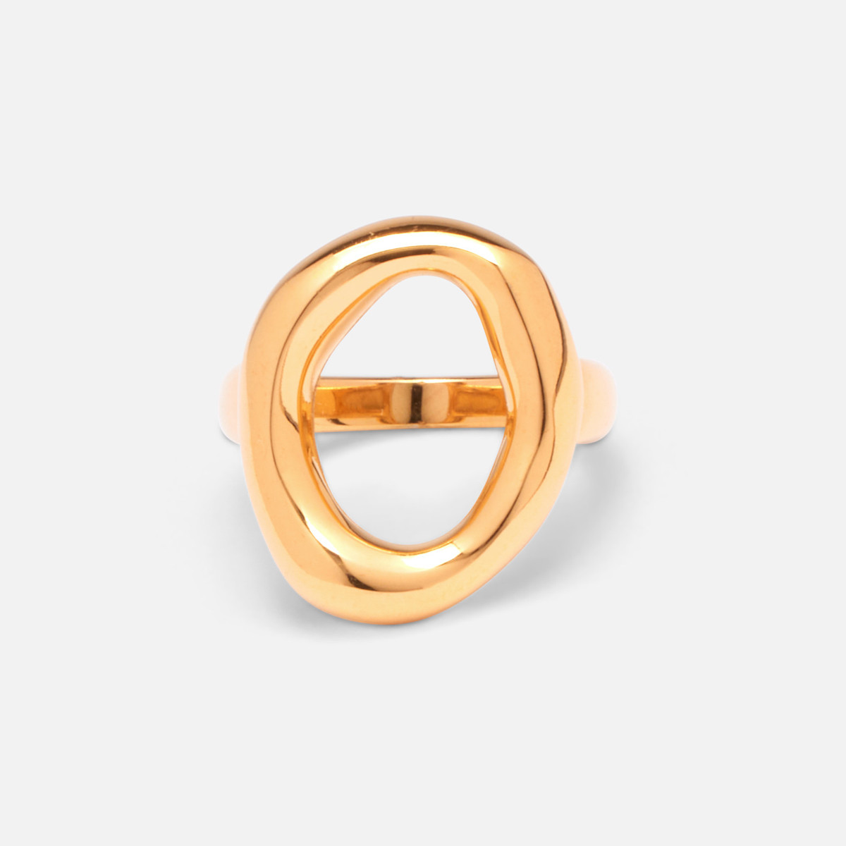 Gold Oval Cut-Out Ring | Kilkenny Design