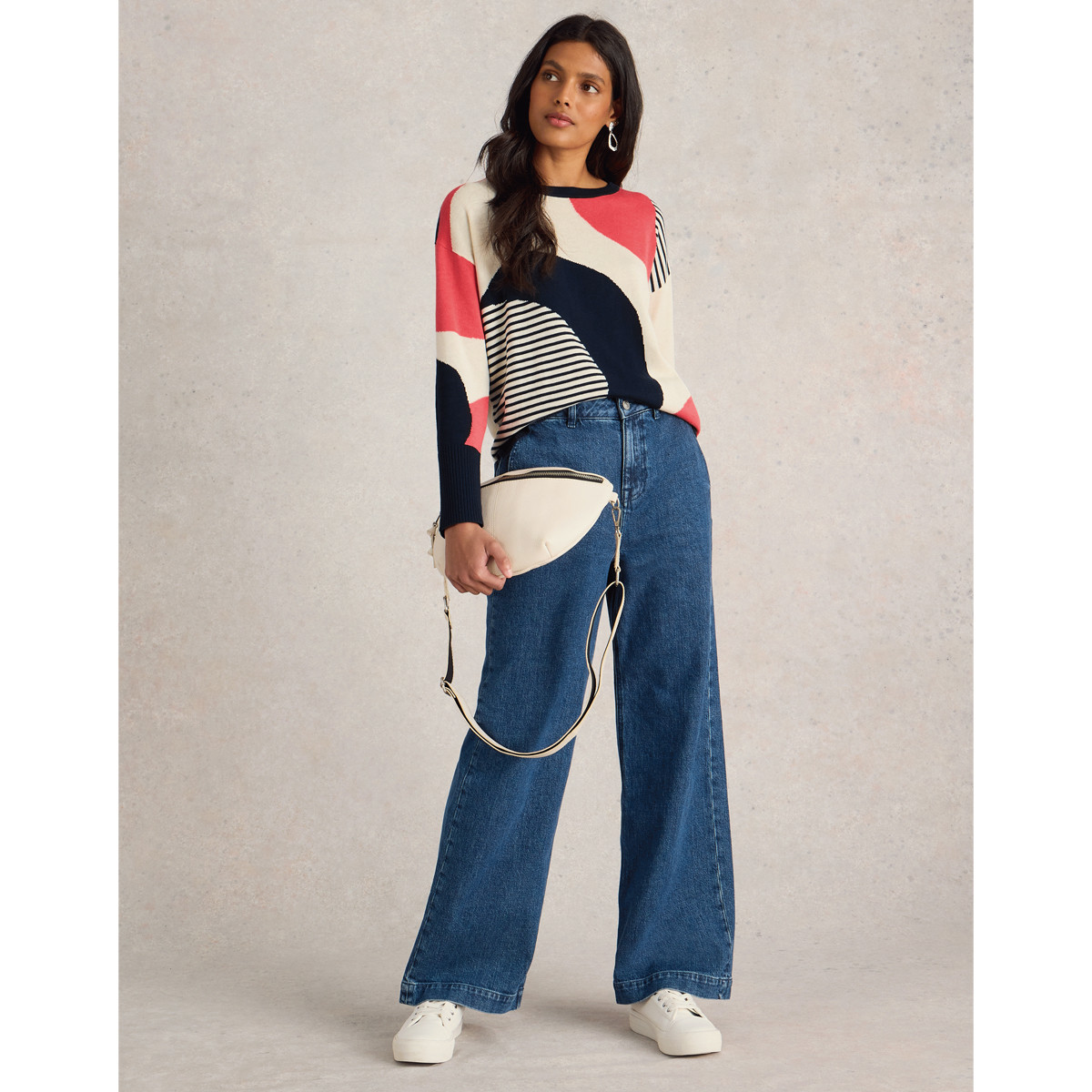Olive Abstract Long Sleeve Jumper | Kilkenny Design