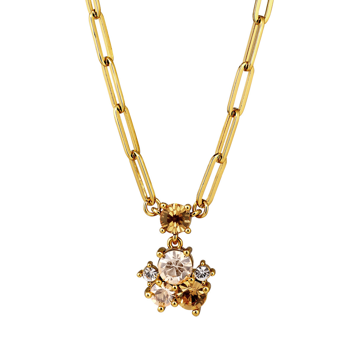 Tanzy Gold Necklace – Silver Grey | Kilkenny Design