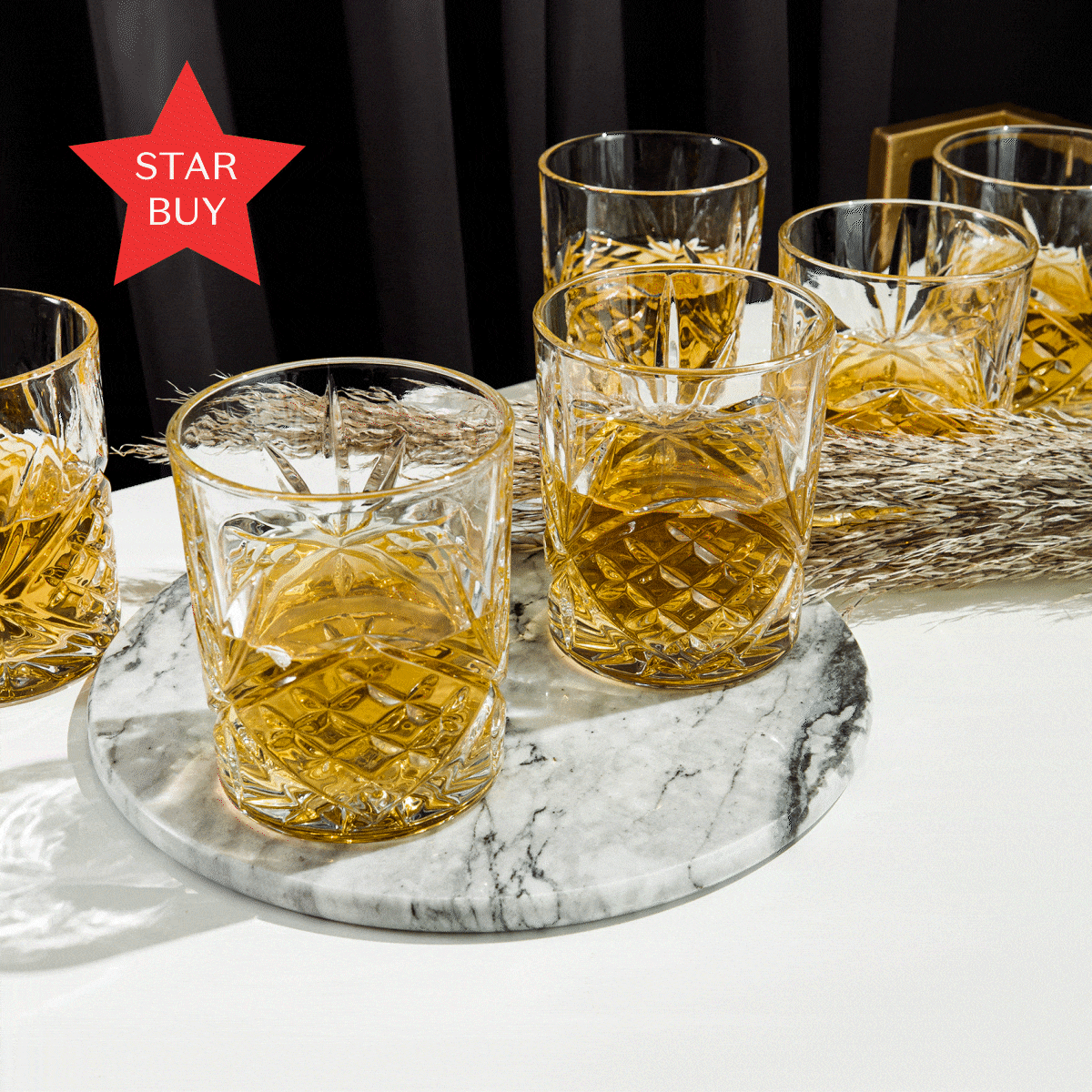 Killarney Crystal Trinity Set of 6 Whiskey Glasses | Kilkenny Design