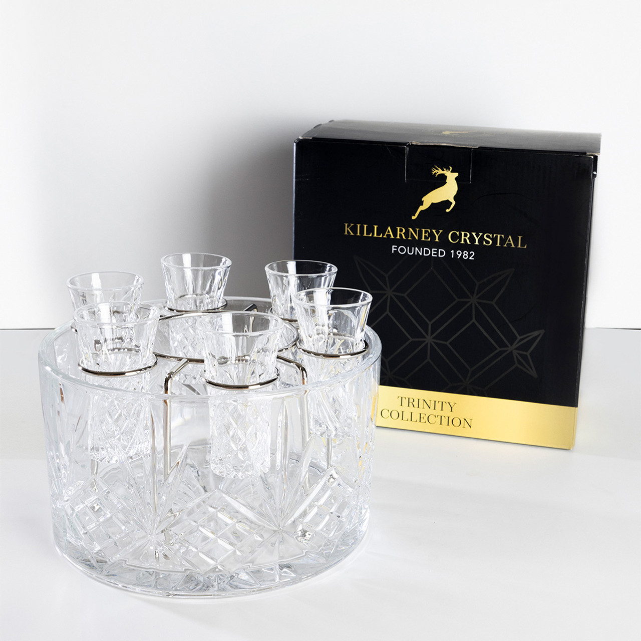 Killarney Crystal Trinity Vodka Set Kilkenny Design