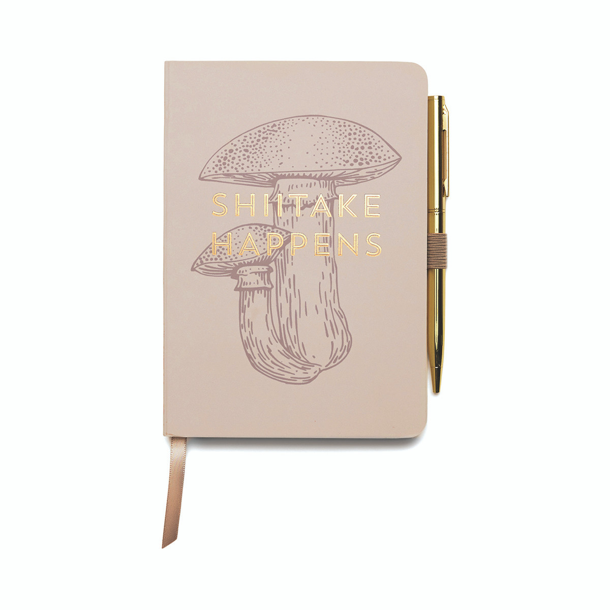 Vintage Sass Notebook with Pen - Shiitake Happens | Kilkenny Design