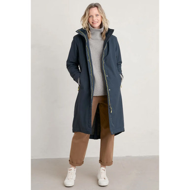 Seasalt Janelle Waterproof Coat Squid Ink Blue | Kilkenny Design