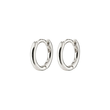 Eanna Recycled Huggie Hoops Silver Plated | Kilkenny Design