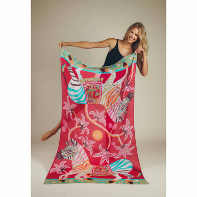 Zebra Carnival Print Scarf | Kilkenny Design