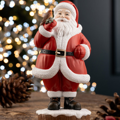 Santa & Robin Figurine | Kilkenny Design