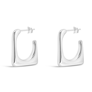 Silver Square Hoop Earrings | Kilkenny Design