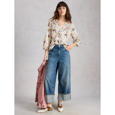 Ruby Organic Cotton Top - Ivory Print | Kilkenny Design