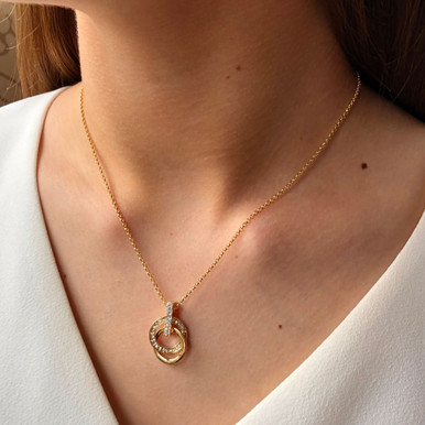 Absolute Gold Crystal Circle Pendant | Kilkenny Design