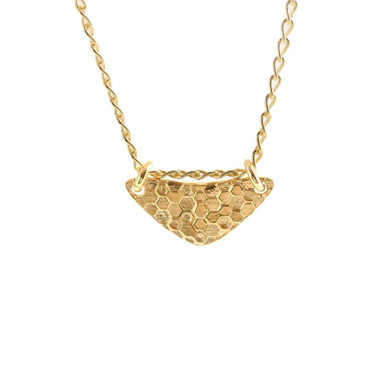 Andrea Mears Gold Little Shield Necklace | Kilkenny Design