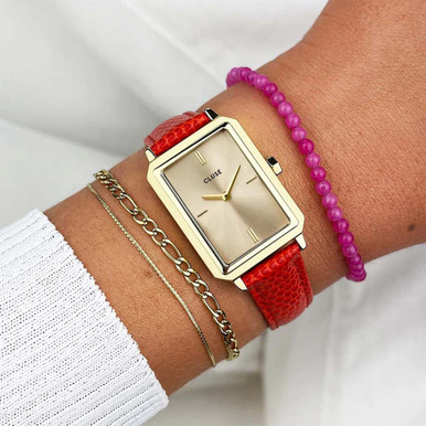 Cluse Fluette Coral Lizard Gold Watch | Kilkenny Design