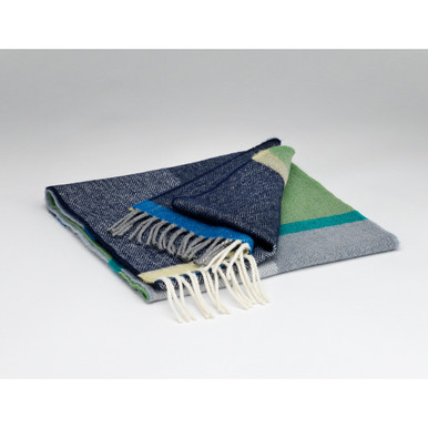 McNutt of Donegal Colour Block Navy Smoke Scarf | Kilkenny Design