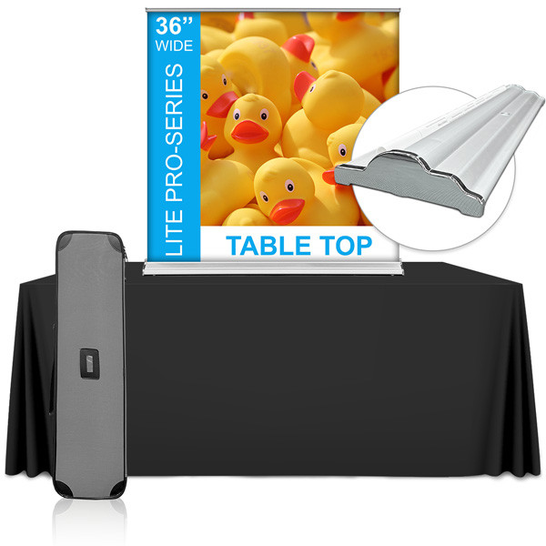 36" Lite PRO-Series tabletop Retractable Banner Stand