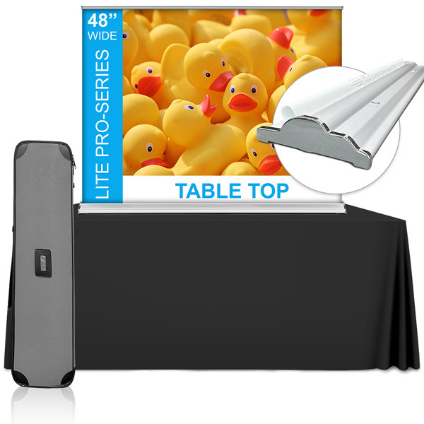 48" Lite PRO-Series tabletop Retractable Banner Stand
