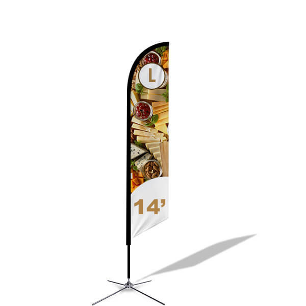 14ft Large Tradeshow Feather Flag