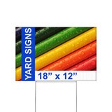 Yard Signs - 24" x 18" Standard Size | 1 or 2 sided with step stakes
