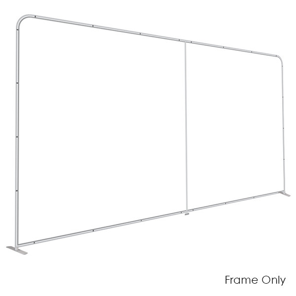 15' Wide Straight Zip Frame Only | Stretch Tube Display