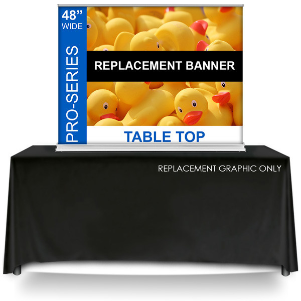 48" Table Top Retractable Banner Replacement Graphics