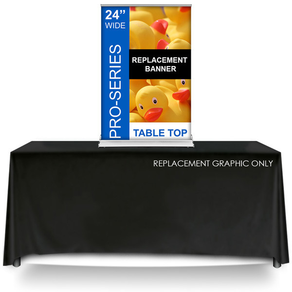 Replacement banner for 24" table top stand