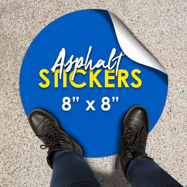 Custom Printed Asphalt Surface Stickers