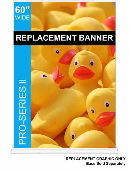 60" Lite PRO-Series Retractable Replacement Banner