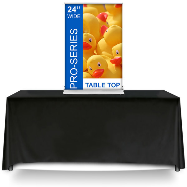 24" PRO-Series Tabletop Retractable Banner Stand