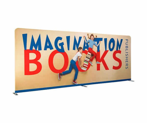 20' x 8' Stretch Fabric Zip Stand Display Wall 1-1/4" Tube