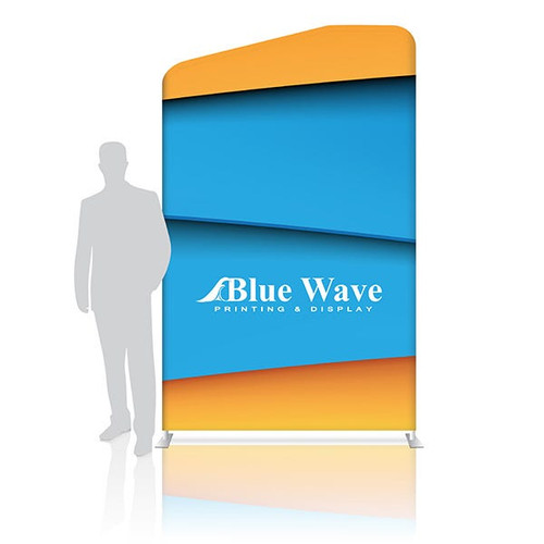 5' x 8' Stretch Fabric Zip Stand Display Wall with Angled Top